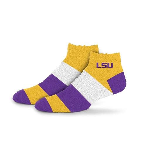 Ncaa Lsu Tigers Neapolitan Stride Fuzzy Socks : Target