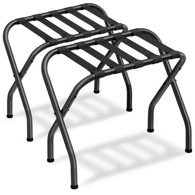 Songmics Luggage Rack Set Of 2 Foldable Folding Suitcase Stand For ...