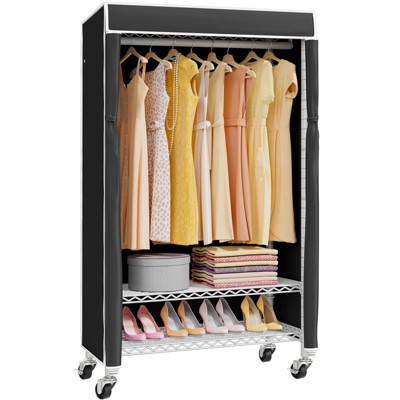Vipek R1c Rolling Clothes Rack With Cover Portable Freestanding Garment ...
