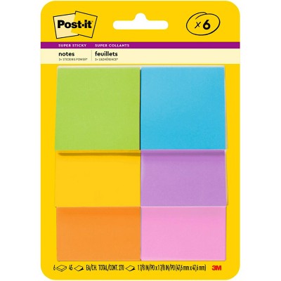 Post-it 6pk 2" X 2" Super Sticky Notes 45 Sheets/pad - Rio De Janeiro ...