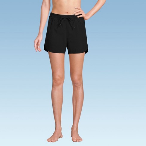 Lands' End Women's Woven Packable 3" Dolphin Hem Swim Cover-up Shorts ...