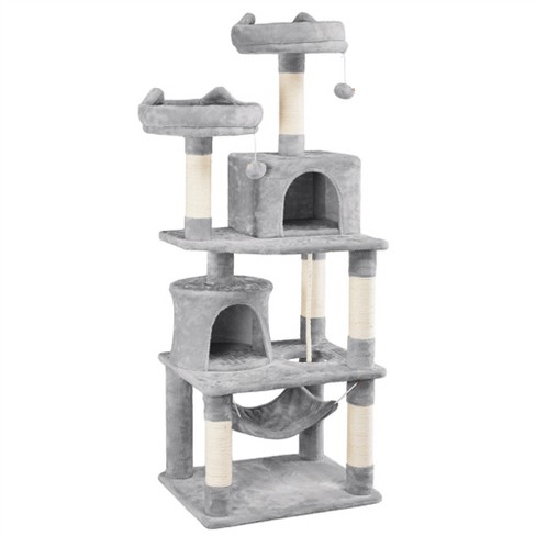 Yaheetech 62.2"h 3-level Cat Tower With 2 Condos For Indoor Cats ...
