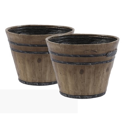 Luxenhome Set Of 2 White Octagon Mgo Planters : Target