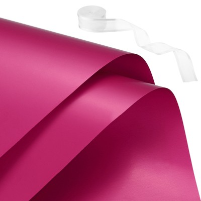Unique Bargains DIY Crafts Gift Flower Wrapping Paper with Ribbon 20 ...
