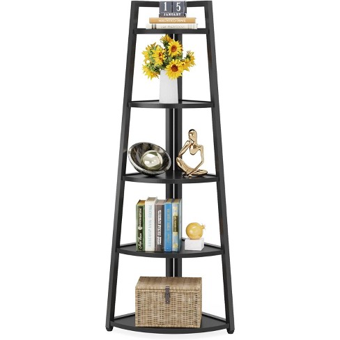 Tribesigns 70" 5-tier Corner Shelf, Black : Target