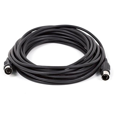 Monoprice Midi Cable - 25 Feet - Black With Keyed 5-pin Din Connector ...