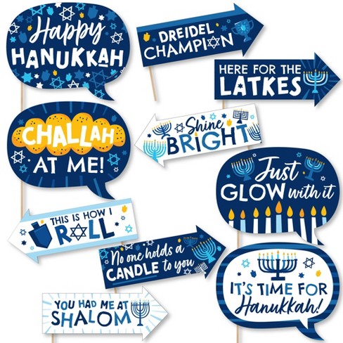 Big Dot Of Happiness Funny Hanukkah Menorah - Chanukah Holiday Party ...