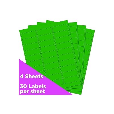 Jam Paper Laser/inkjet Mailing Address Labels 1" X 2 5/8" Neon Green ...