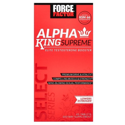 Force Factor Alpha King Supreme, Elite Testosterone Booster, 45 Tablets ...