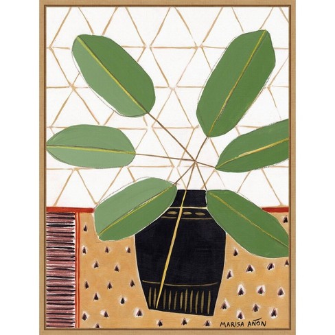 Amanti Art 18" X 24" Tablecloth 4 By Marisa Anon Framed Canvas Wall Art ...