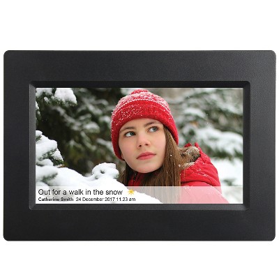 9" Mason Graphite Digital Photo Frame Black - Aura Home: Wi-fi Enabled ...