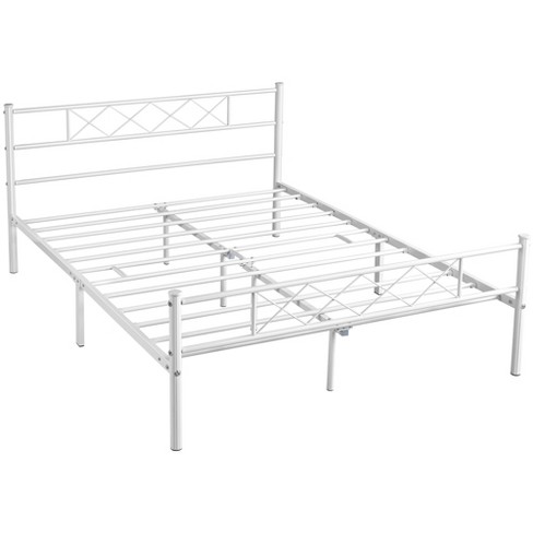 Yaheetech Simple Metal Bed Frame With Headboard&footboard Slatted Bed ...