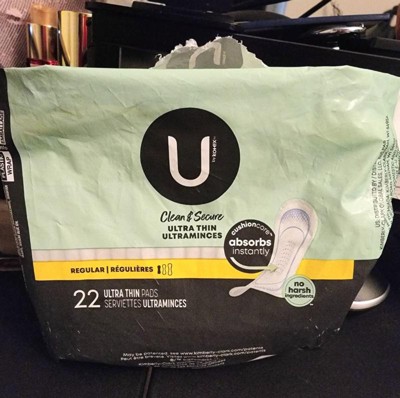 U By Kotex Clean & Secure Regular Ultra-thin Maxi Pads - Unscented ...