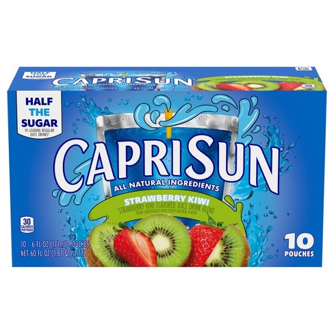 Capri Sun Strawberry Kiwi Pack - 10pk/6 Fl Oz Pouches : Target