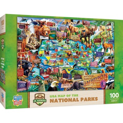 Masterpieces 100 Piece Jigsaw Puzzle For Kids - National Parks Map : Target