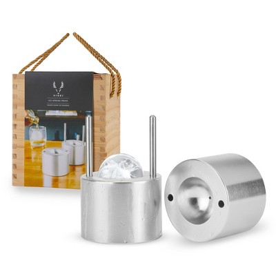 Viski Ice Ball Maker For Perfect Scotch Bourbon Whiskey Old Fashioned Fancy Liquor On The Rocks Cocktail Gift 55 Mm Aluminum Target