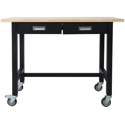 Adjustable Workbench Steel Workstation with Drawers, Power Outlets, and ...