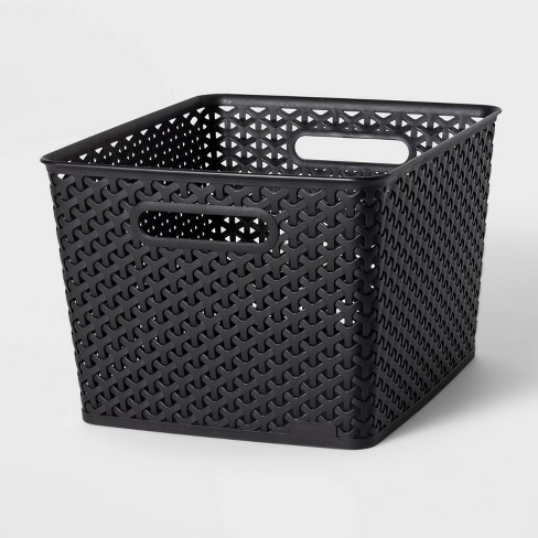Large Y-weave Decorative Storage Basket Black - Brightroom™ : Target