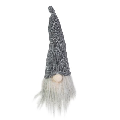 Northlight 8" Lighted Red And Gray Knit Gnome Head Christmas Ornament ...