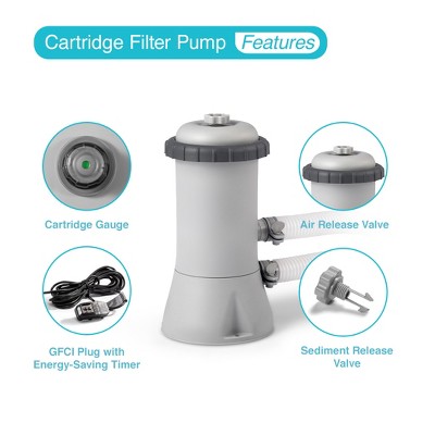 Intex C530 Krystal Clear Cartridge Filter Pump For Above Ground Pools ...