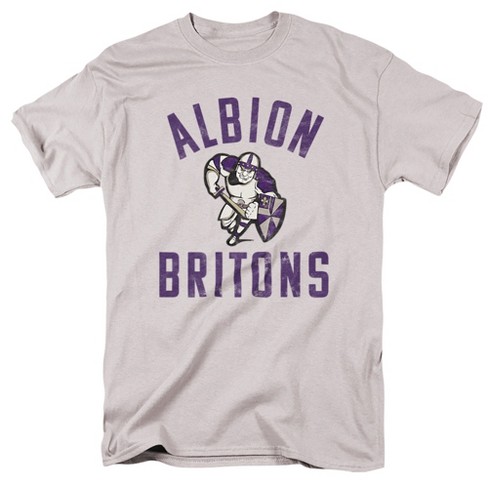 Albion College Official Britons Logo Adult T Shirt,silver, Large : Target