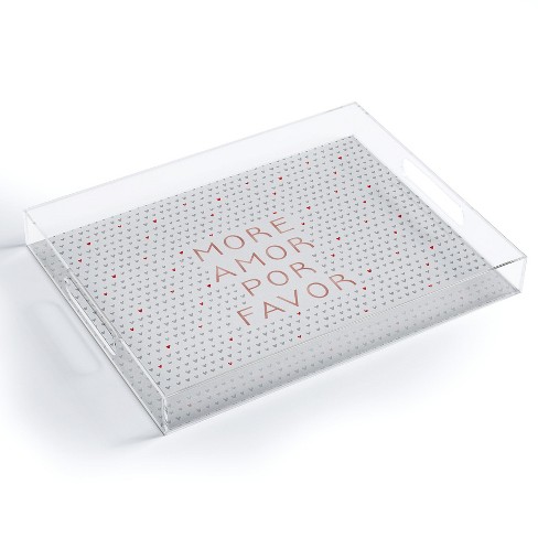 Orara Studio More Amor Quote Rose Gold Acrylic Tray - Deny Designs : Target