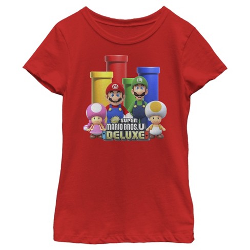 Girl's Nintendo Super Mario Bros. U Deluxe T-shirt : Target