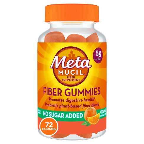 Metamucil Fiber Supplement Sugar-free Gummies - Orange - 72ct : Target