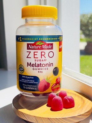 Nature Made Zero Sugar Melatonin Sugar Free Gummies - 70ct : Target