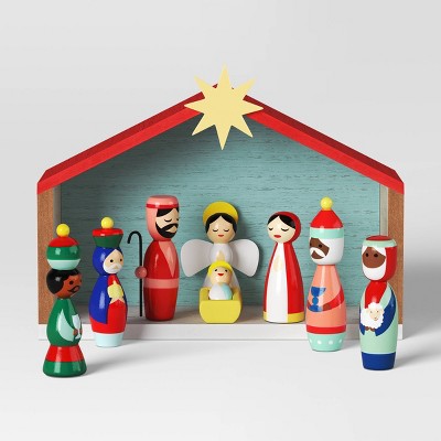 Northlight 18" Traditional Religious Christmas Nativity With Stable ...