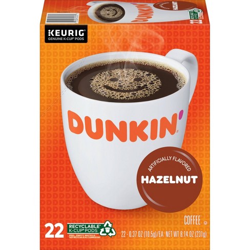 Dunkin' Hazelnut Flavored Medium Roast Coffee - Keurig K-cup Pods ...