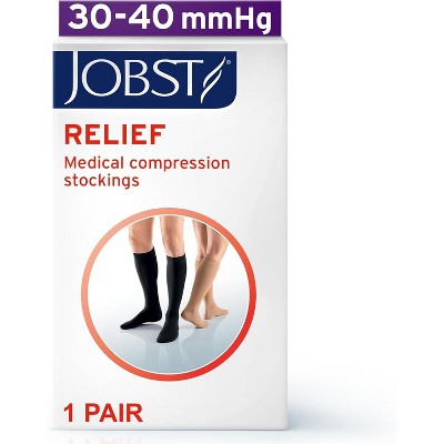 Jobst Relief Open Toe Knee High Stockings Compression 30-40 Full Calf ...