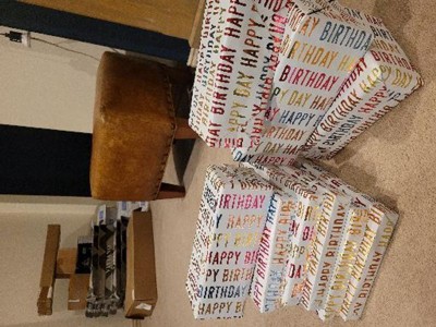 Happy Birthday Colorful Print Wrapping Paper - Spritz™ : Target