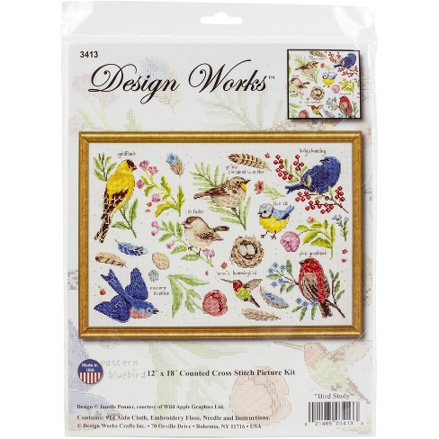 Design Works Counted Cross Stitch Kit 12"x18"-bird Study (14 Count ...