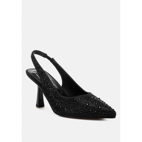 Ararki Luxurious Satin Pearl Slingback Sandals : Target