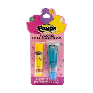 Peeps Chick Lip Balm & Gloss - Blue/Yellow - 0.16oz: Moisturizing, Set ...