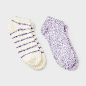 Women's 2pk Striped Chenille Cozy Socks - Auden™ : Target
