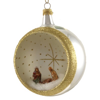 Italian Ornaments 5.0 Inch 100mm Round With Nativity Ornament Italian ...