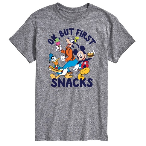 Men's Disney Ok But First Snacks Short Sleeve Graphic T-shirt ...