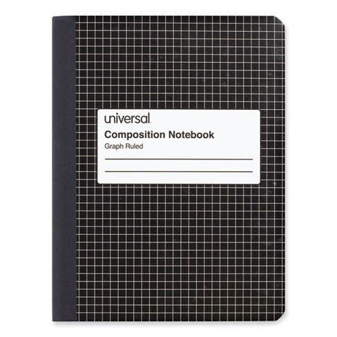 Universal Quad Rule Composition Book, Quadrille Rule (4 Sq/in), Black ...