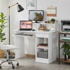 Yaheetech Home Office Wood Computer Desk With Storage Drawers White ...