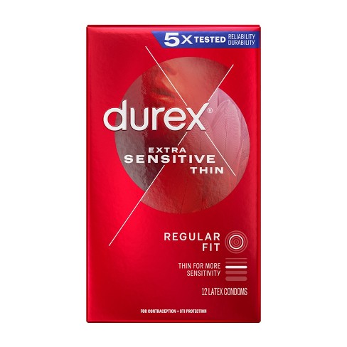 Durex Extra Sensitive Extra Lubricated Ultra Thin Condoms - 12ct : Target