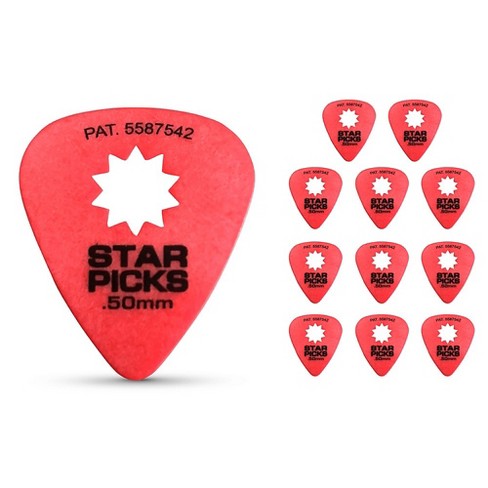 Everly Star Guitar Picks .50 Mm 12 Pack : Target
