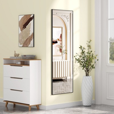 Costway 59''full Length Body Mirror Aluminum Frame Leaning Hanging ...
