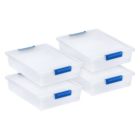 Iris 4pk Storage Clip Box Blue : Target
