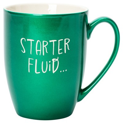 Elanze Designs Starter Fluid Emerald Green 10 Ounce New Bone China ...