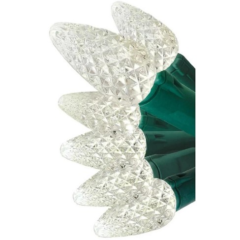 Ge Staybright 150 Led C-5 Lights Warm White With Green Wire 37.2 Ft ...