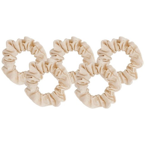 Kitsch Organic Cotton Knit Scrunchies 5pc - Cream : Target