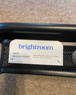 Mesh Monitor Stand With Drawer Black - Brightroom™ : Target