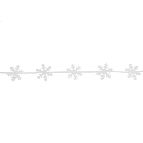 Northlight 4' White Felt Winter Snowflake Garland : Target